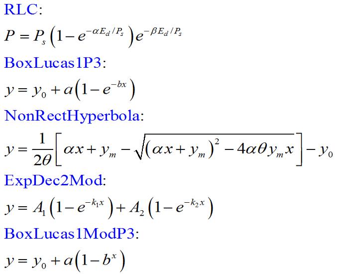 Plant Physiology Fitting Functions - File Exchange - OriginLab